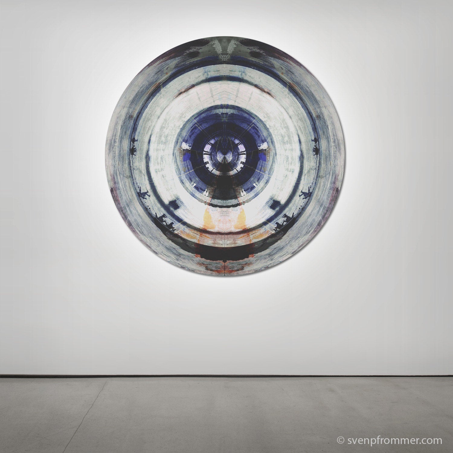 HUMAN SPHERE XXII (Ø 100 cm) Round artwork is ready to hang – WUNDERBILD